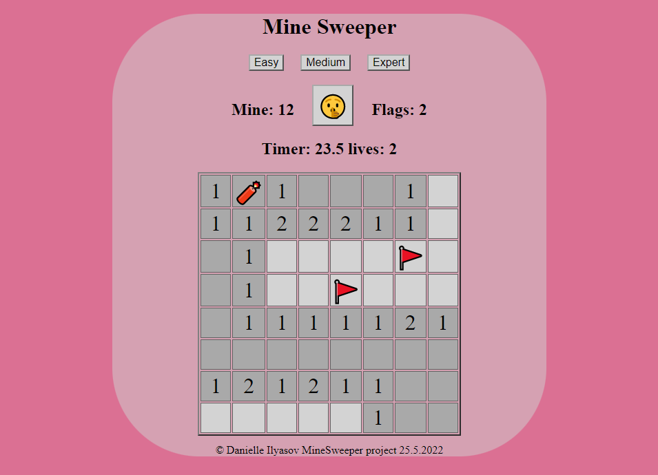 GitHub - danielilyasov1/mineSweeperGame