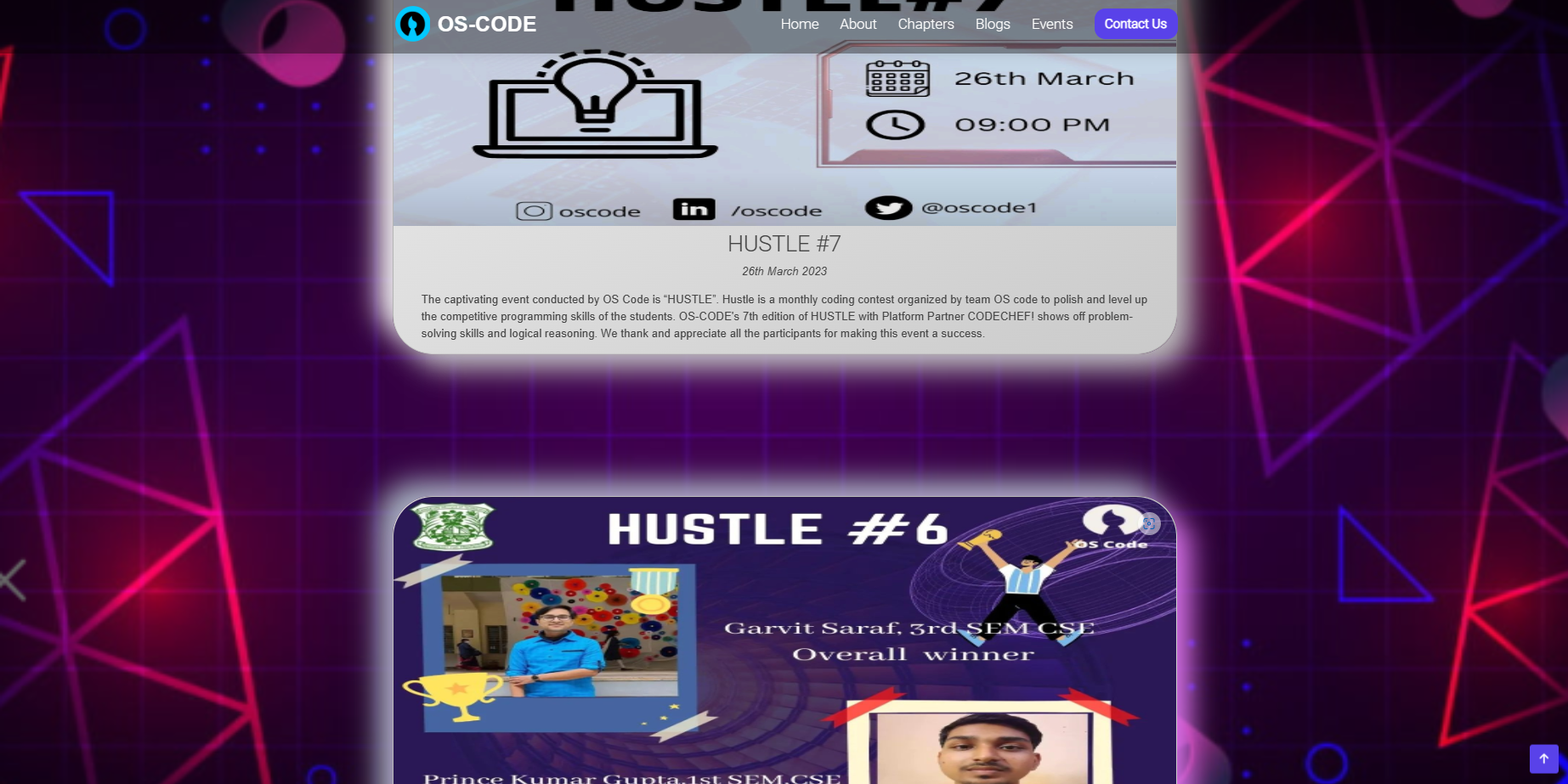 Add Margins and Proper background in events section · Issue #164 · OSCode-Community ...