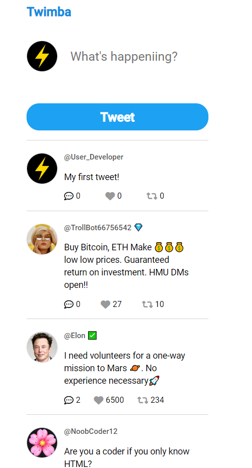 Github Ebrarhosgultwitter Clone A Javascript Application That Includes The Basic Functions