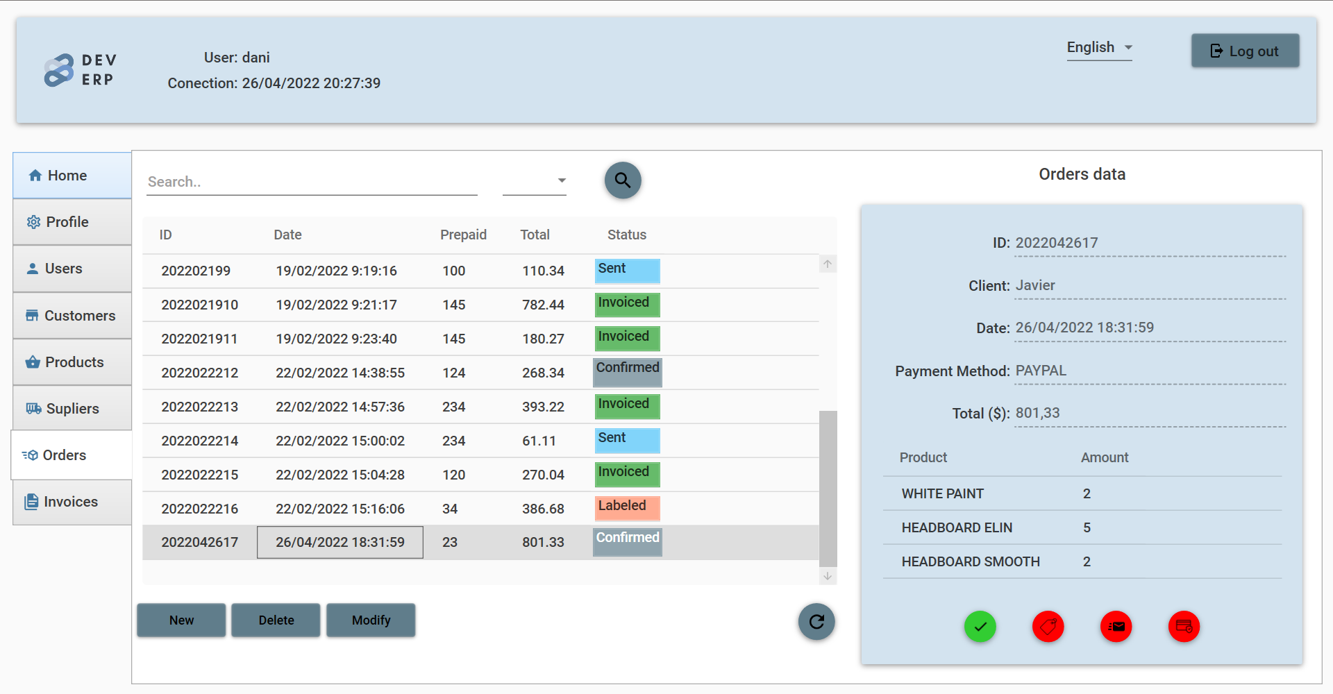 GitHub - dbustosg/Dev-ERP: This project was developed for the ...