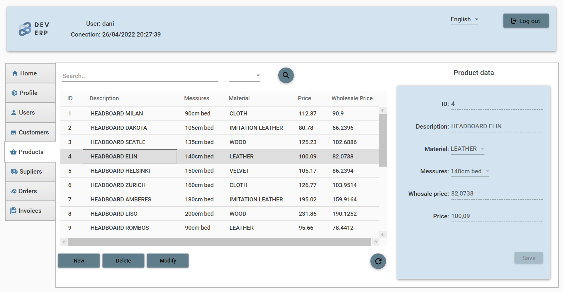 GitHub - dbustosg/Dev-ERP: This project was developed for the management of a small business ...