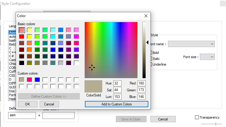 Style Configurator - Restricted to single custom color · Issue #9813 · notepad-plus-plus/notepad ...