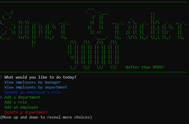 GitHub - Mersant/SuperTracker9000: CLI application for managing a MySQL database of employees