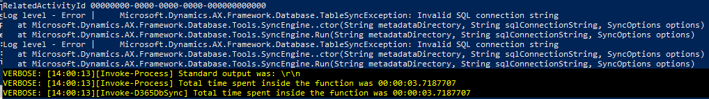 Invoke-D365DbSync: TableSyncException: Invalid SQL connection string · Issue #754 ...