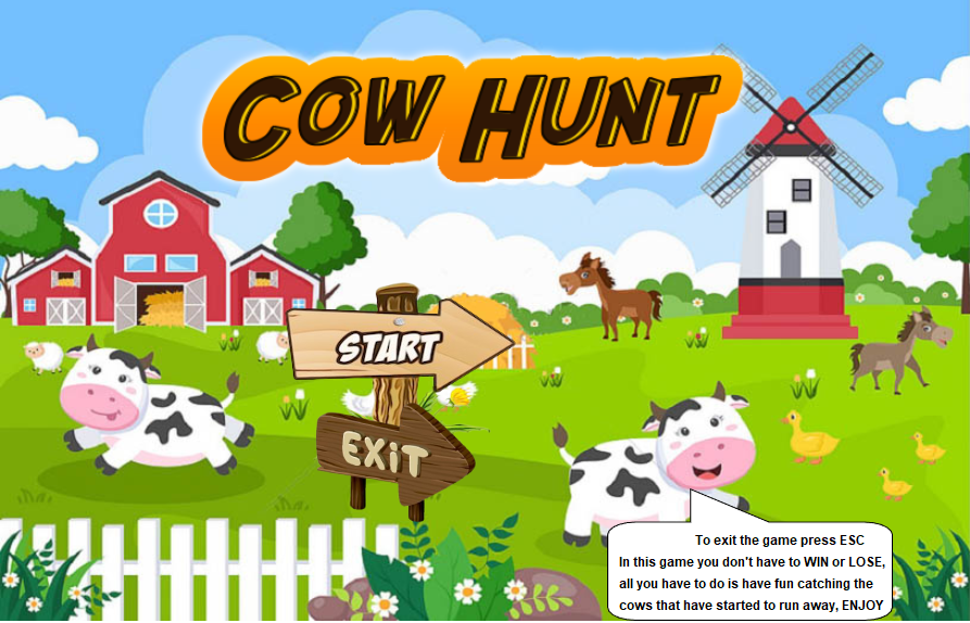 GitHub - pceleste/Game-Cow-Hunt: Java - Fun game with no end :)