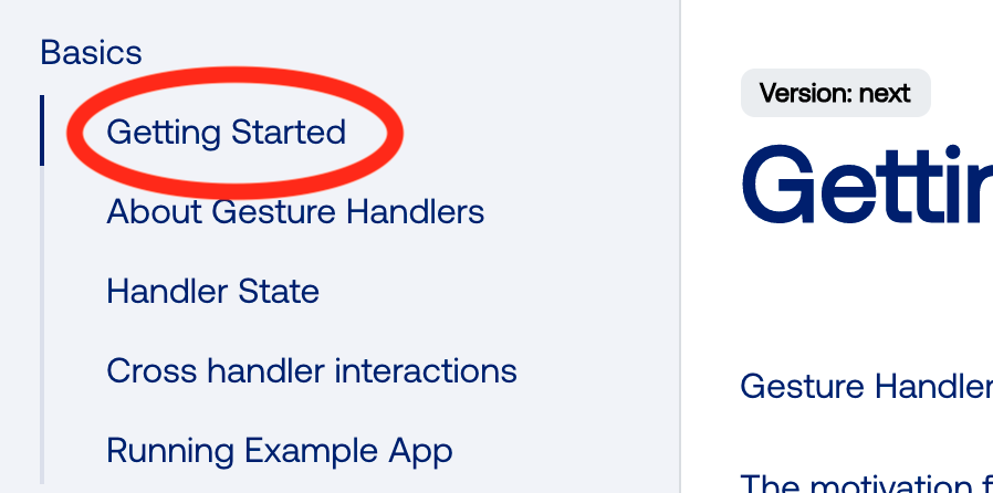 Web link for "Getting Started" is broken · Issue #1170 · software-mansion/react-native-gesture ...