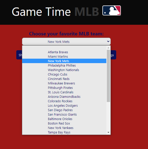 GitHub - pizzo1jr/MLB-Game-Time