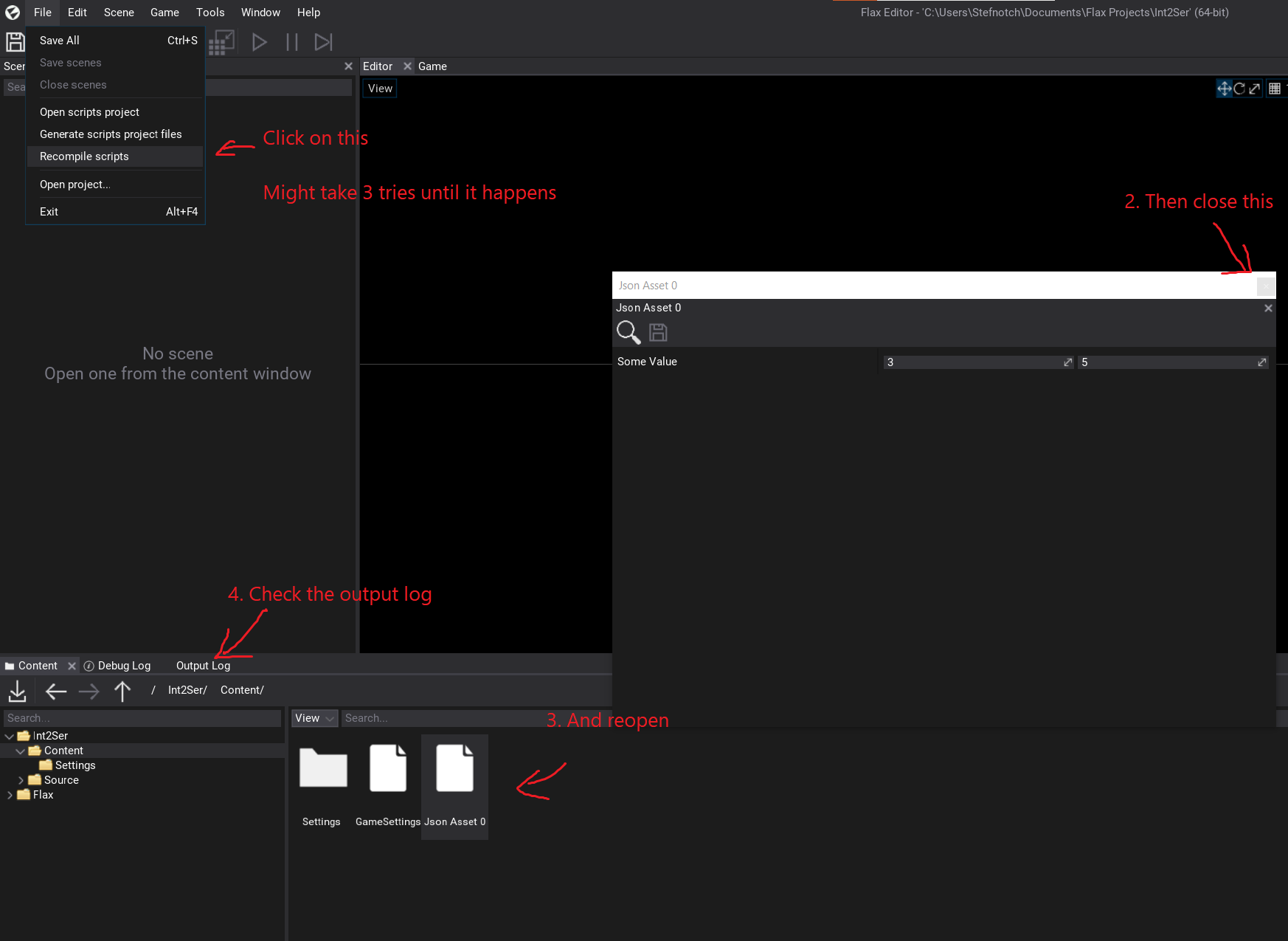 Int2 Serialization breaks after reload · Issue #375 · FlaxEngine/FlaxEngine · GitHub