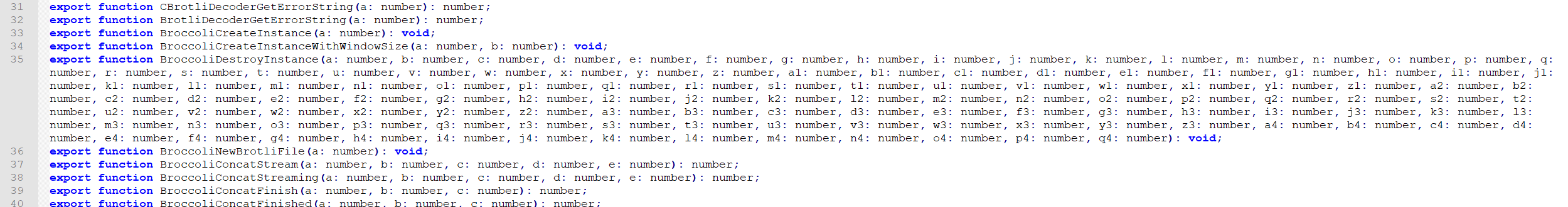 Invalid types in brotli_wasm_bg.wasm.d.ts · Issue #9 · httptoolkit/brotli-wasm · GitHub