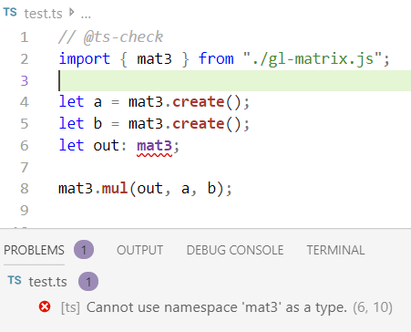Ship types (index.d.ts) to work with Typescript · Issue #323 · toji/gl-matrix · GitHub