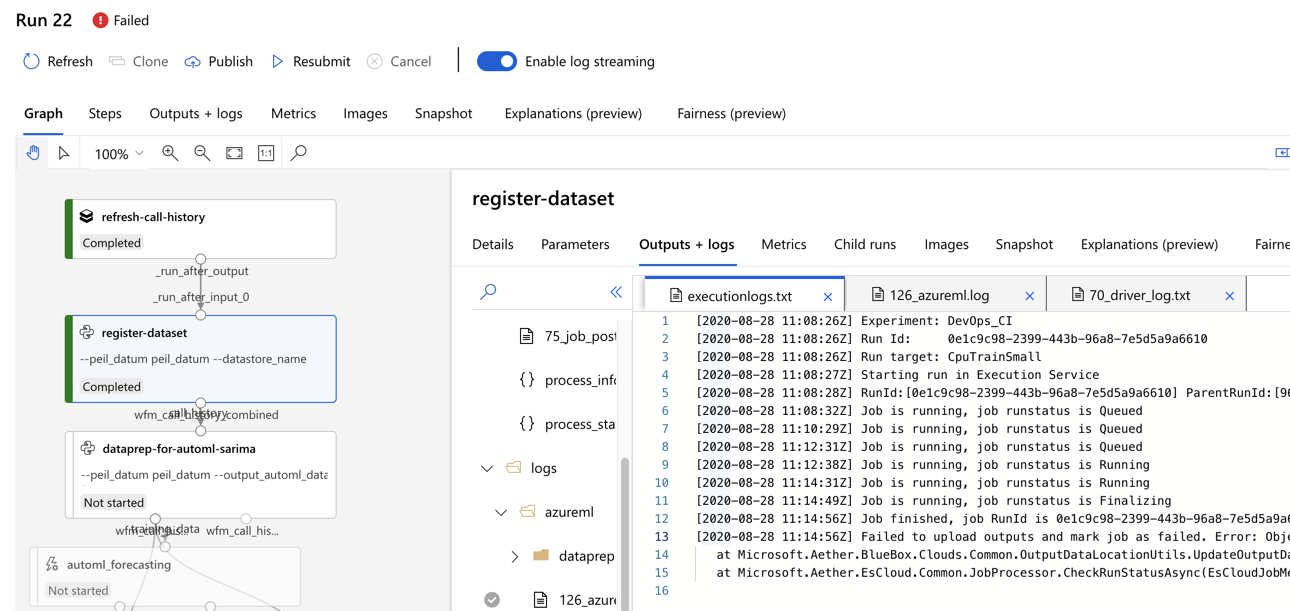 Error when running ML Pipeline (Failed to upload outputs and mark job as failed) · Issue #1113 ...