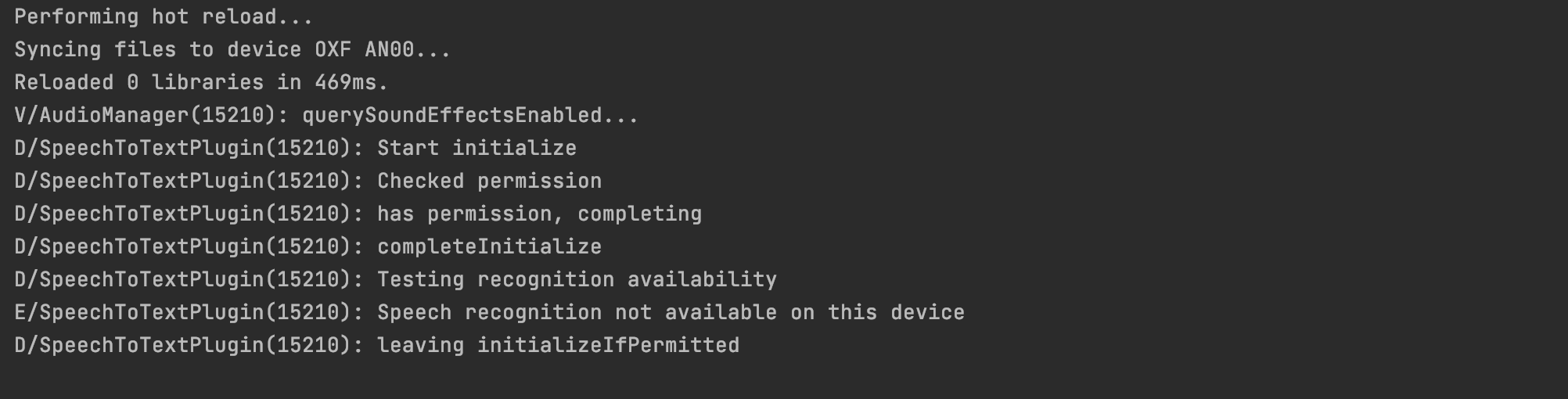 Bug speech recognition not available on this device · Issue #307 · csdcorp/speech_to_text · GitHub