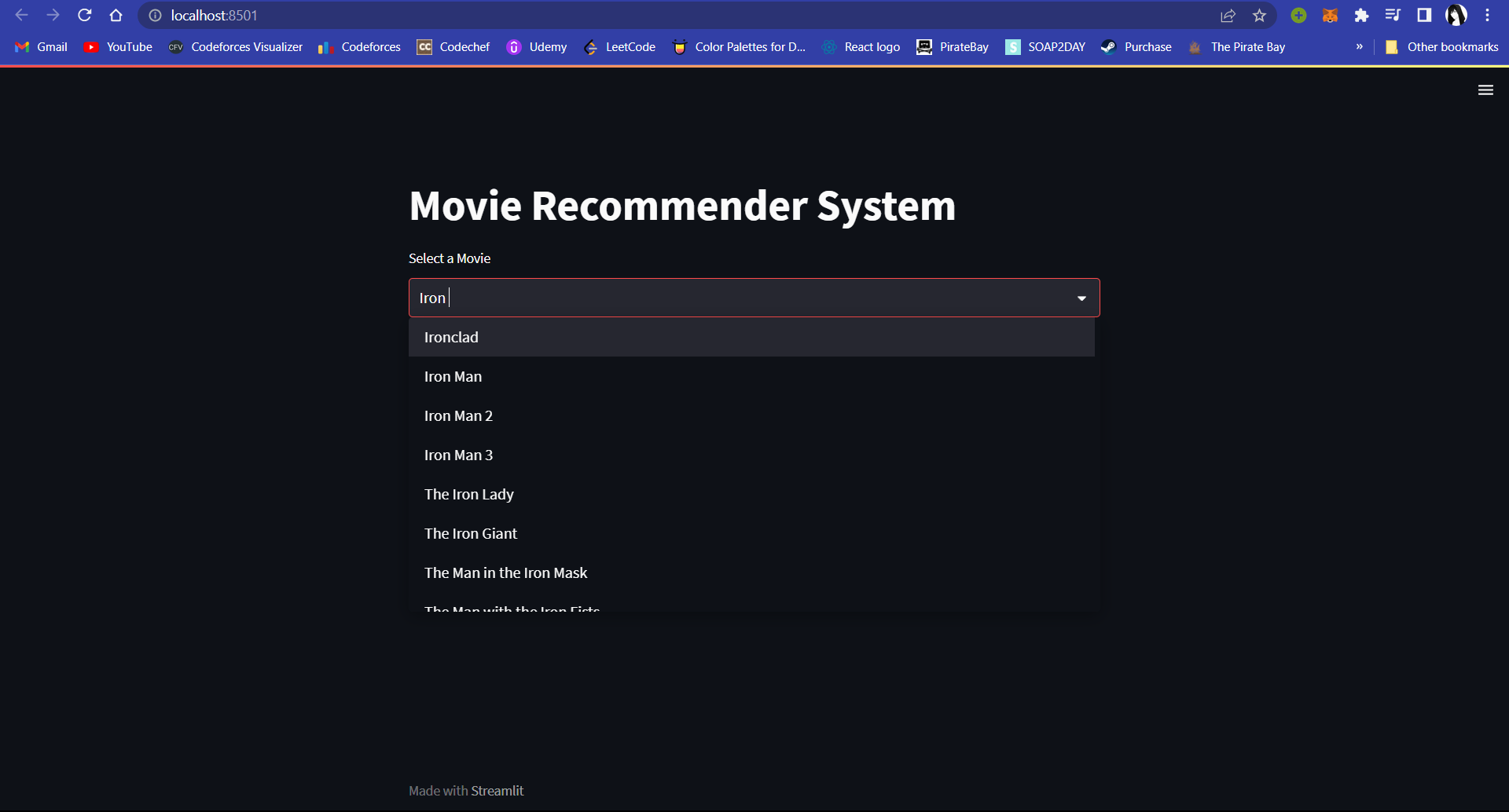 GitHub - maitreya-v/Movie-Recommendation-System