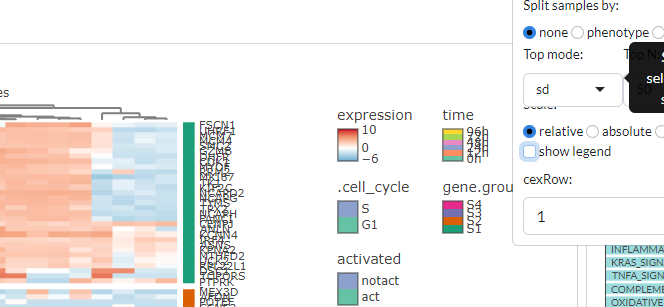 Clustering: show legend button · Issue #350 · bigomics/omicsplayground · GitHub