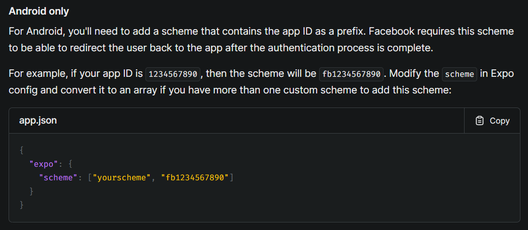 [docs] Missing information in Facebook authentication · Issue #21752 · expo/expo · GitHub