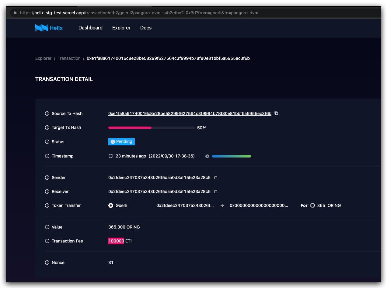 Wrong Fee on tx detail page (Goerli>Pangoro) · Issue #291 · helix-bridge/helix-ui · GitHub