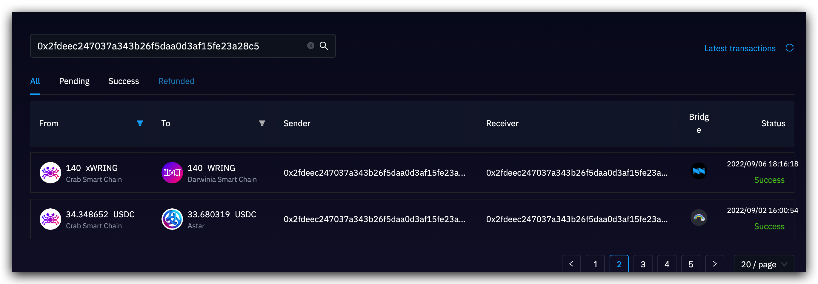 Filter bug when it's 0x.. address #76 · Issue #368 · helix-bridge/helix-ui · GitHub