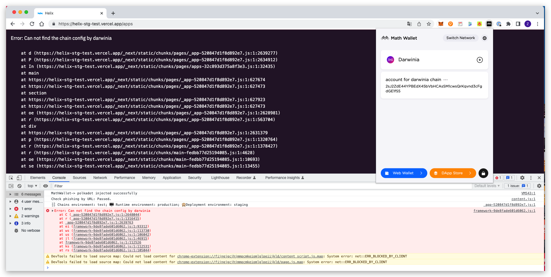 Error: Can not find the chain config by darwinia · Issue #426 · helix-bridge/helix-ui · GitHub