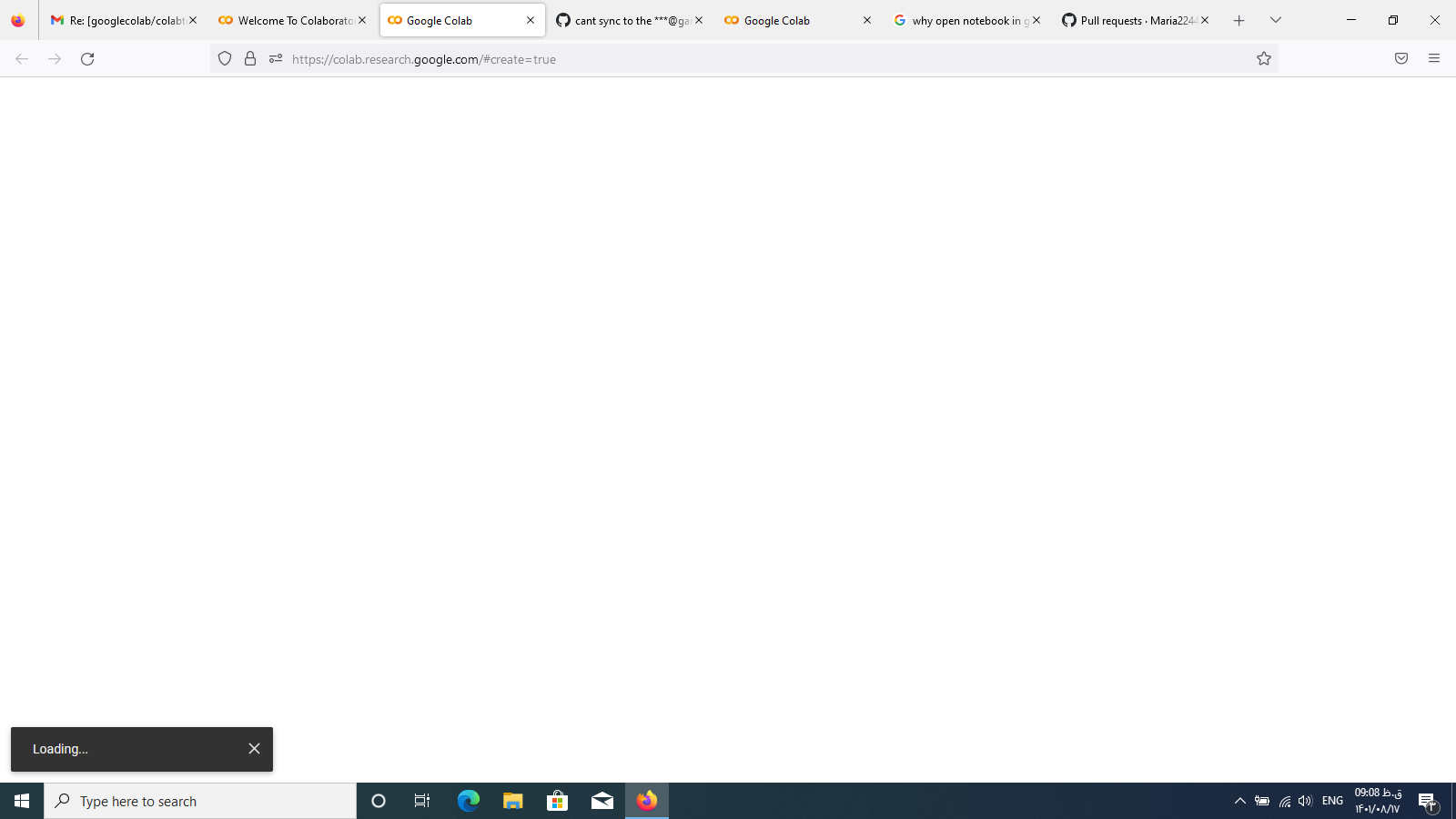 cant sync to the ***@gamil.com · Issue #3208 · googlecolab/colabtools · GitHub