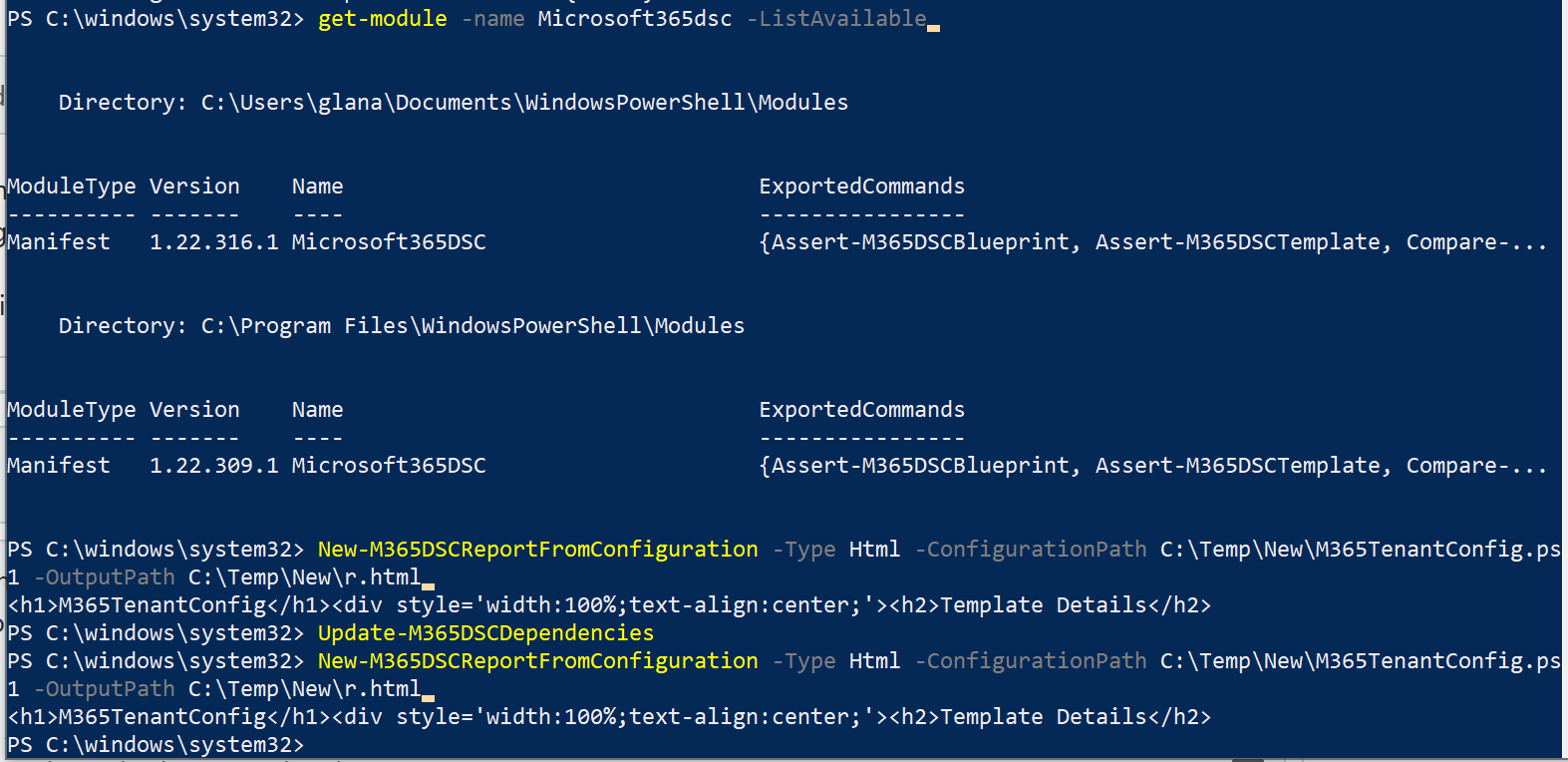 New-M365DSCReportFromConfiguration - HTML Report Export no longer working · Issue #1725 ...