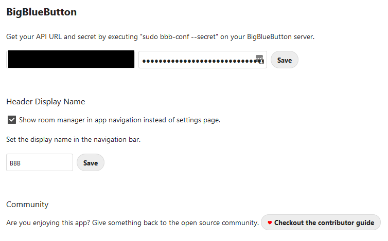 UX-Nav: Customize header text in settings · Issue #133 · littleredbutton/cloud_bbb · GitHub