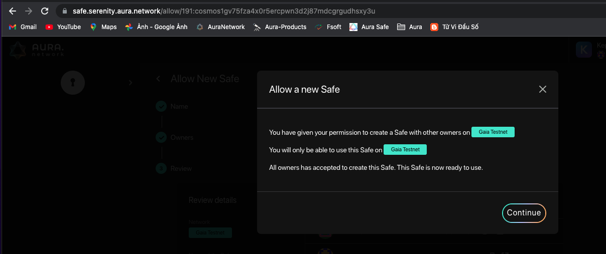 [Aura-Safe][Safe Management] New pop-ups when creating/allowing a Safe · Issue #161 · aura-nw ...