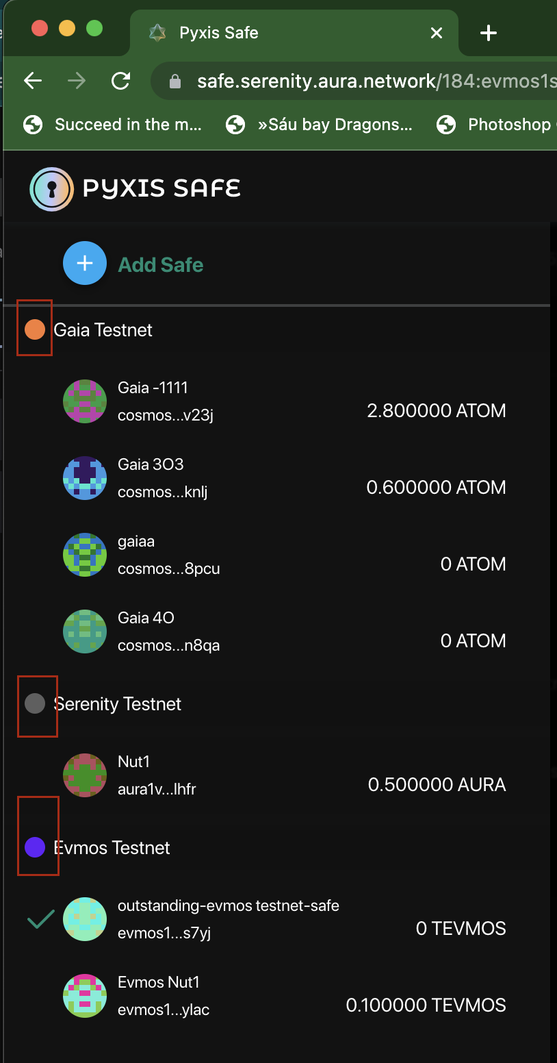 [Aura-Safe][General] Networks' color displayed not correct · Issue #89 · aura-nw/multisig-api ...