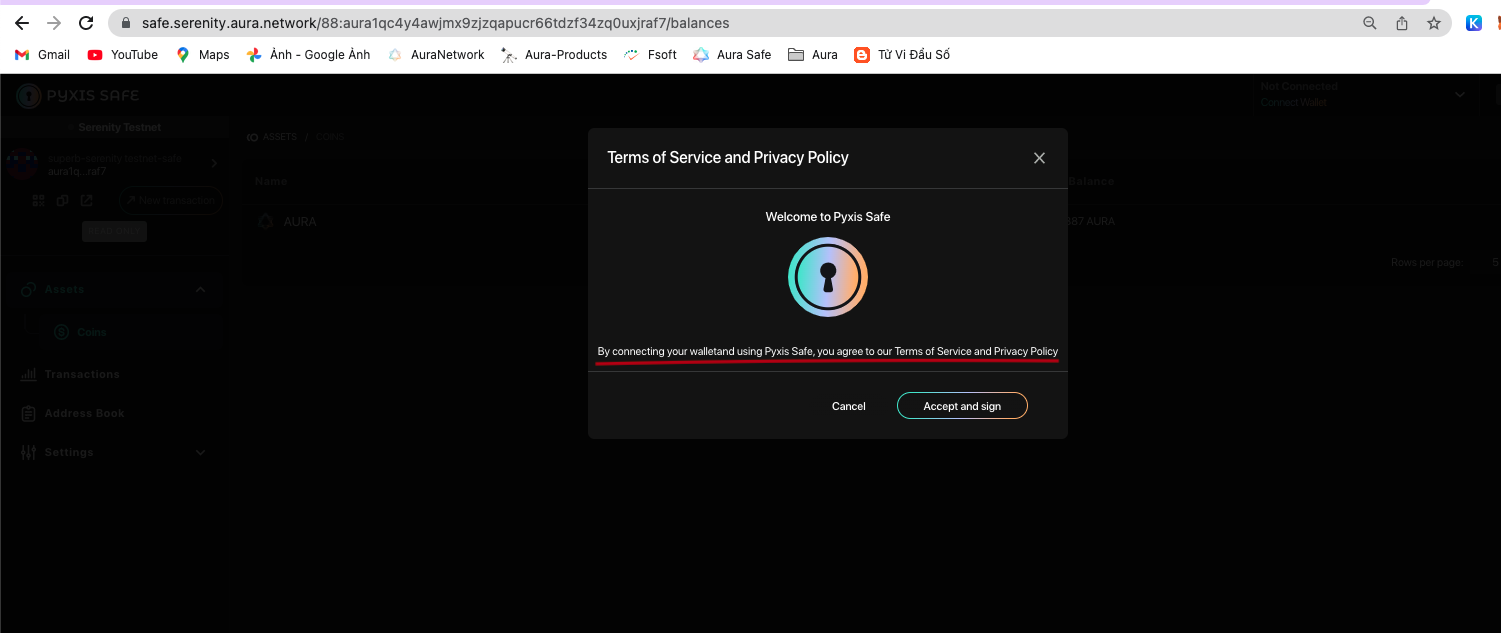 [Aura-Safe][General] Pop-up on first login · Issue #210 · aura-nw/Aura-Safe · GitHub