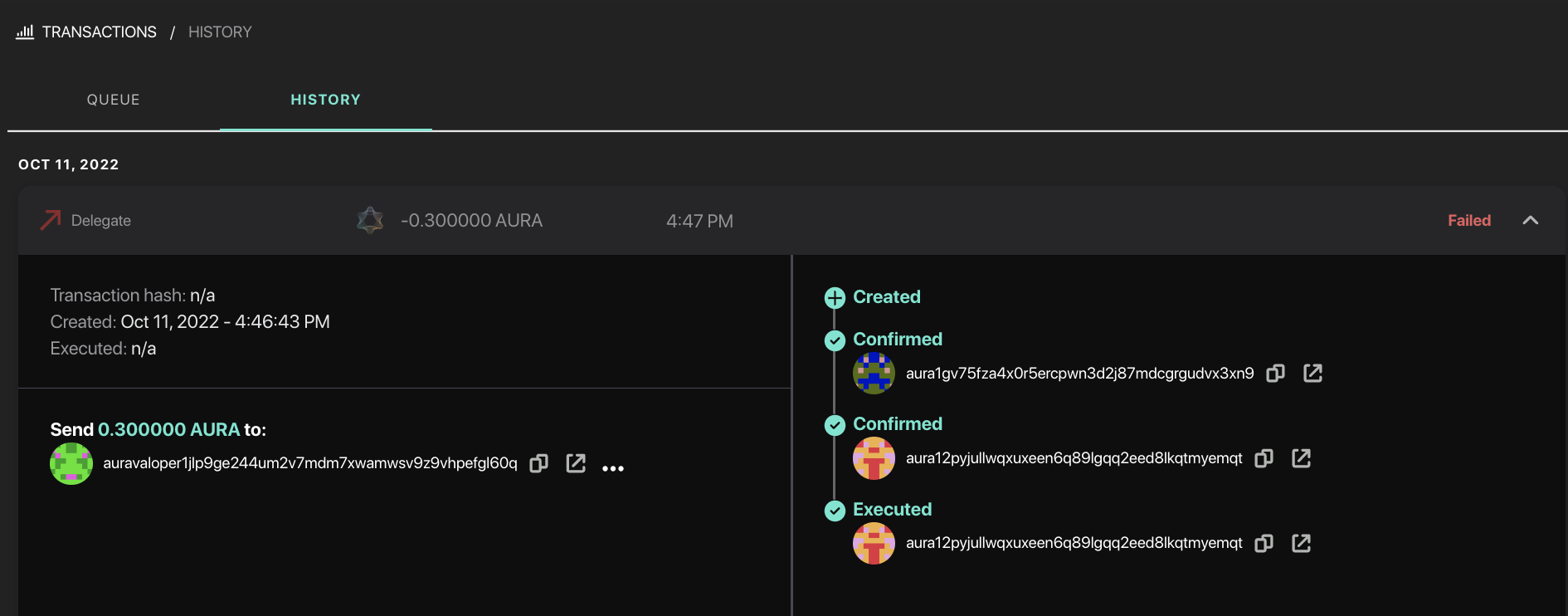[Aura-Safe][Staking] Unable to stake with multisig safe · Issue #224 · aura-nw/Aura-Safe · GitHub