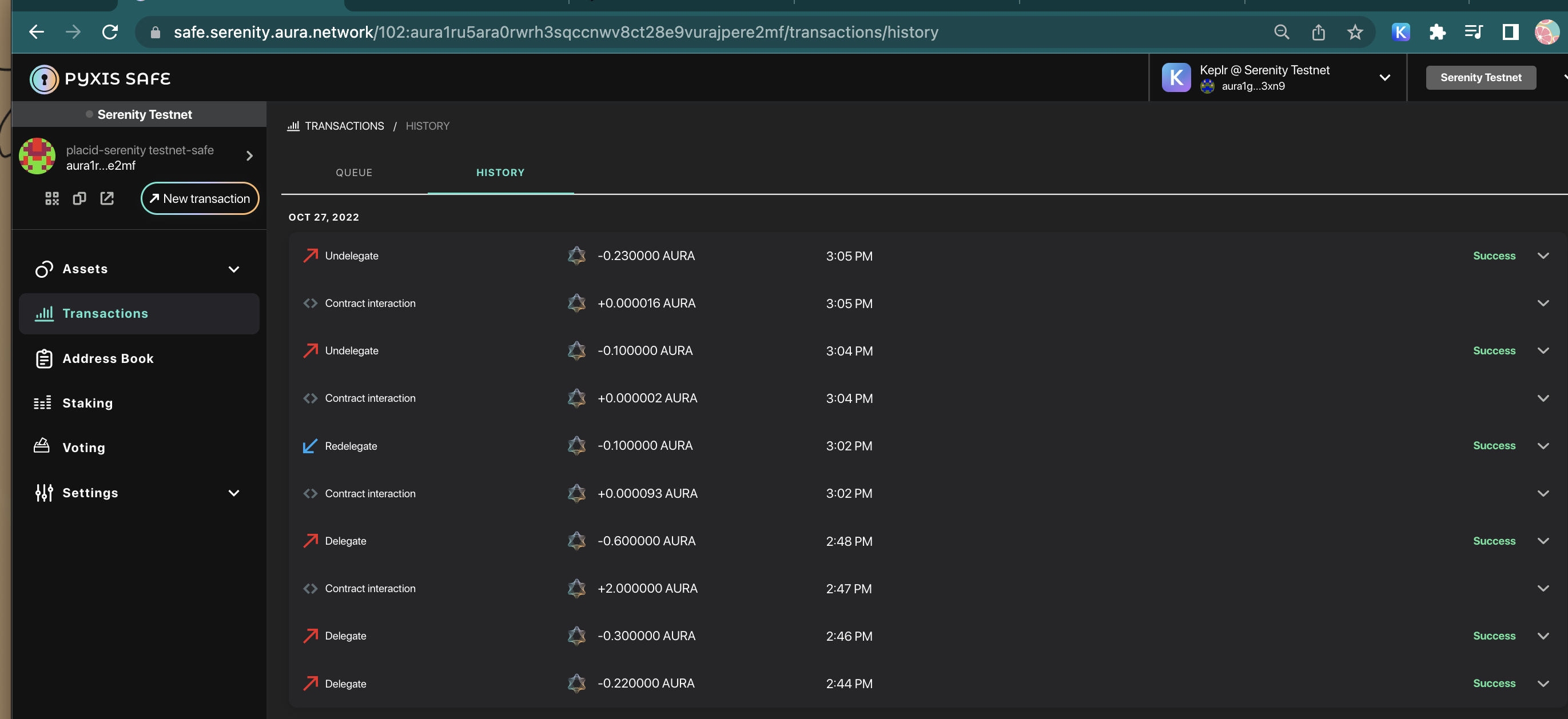 [Aura-Safe][Staking] Unable to stake with multisig safe · Issue #224 · aura-nw/Aura-Safe · GitHub