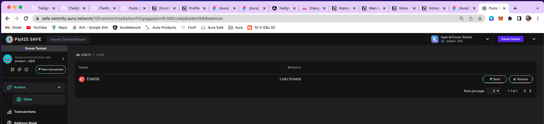 [Aura-Safe][Staking] Số token của Evmos đang hiển thị không đúng · Issue #235 · aura-nw/Aura ...