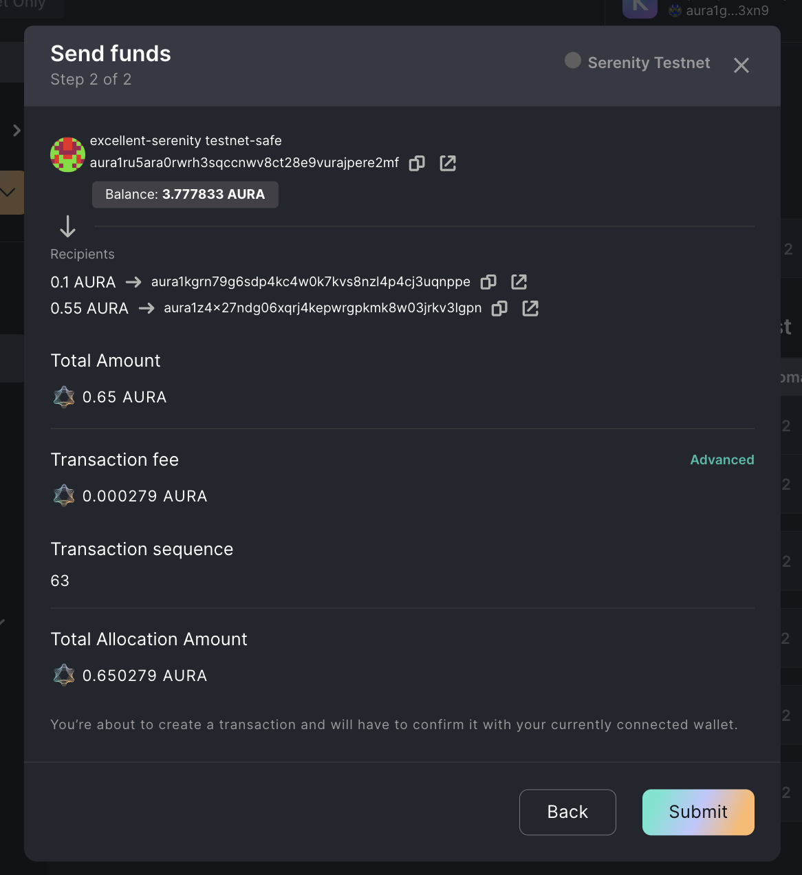 [Aura-Safe][Multisig Tx] Multi-send msg to wallet · Issue #220 · aura-nw/Aura-Safe · GitHub
