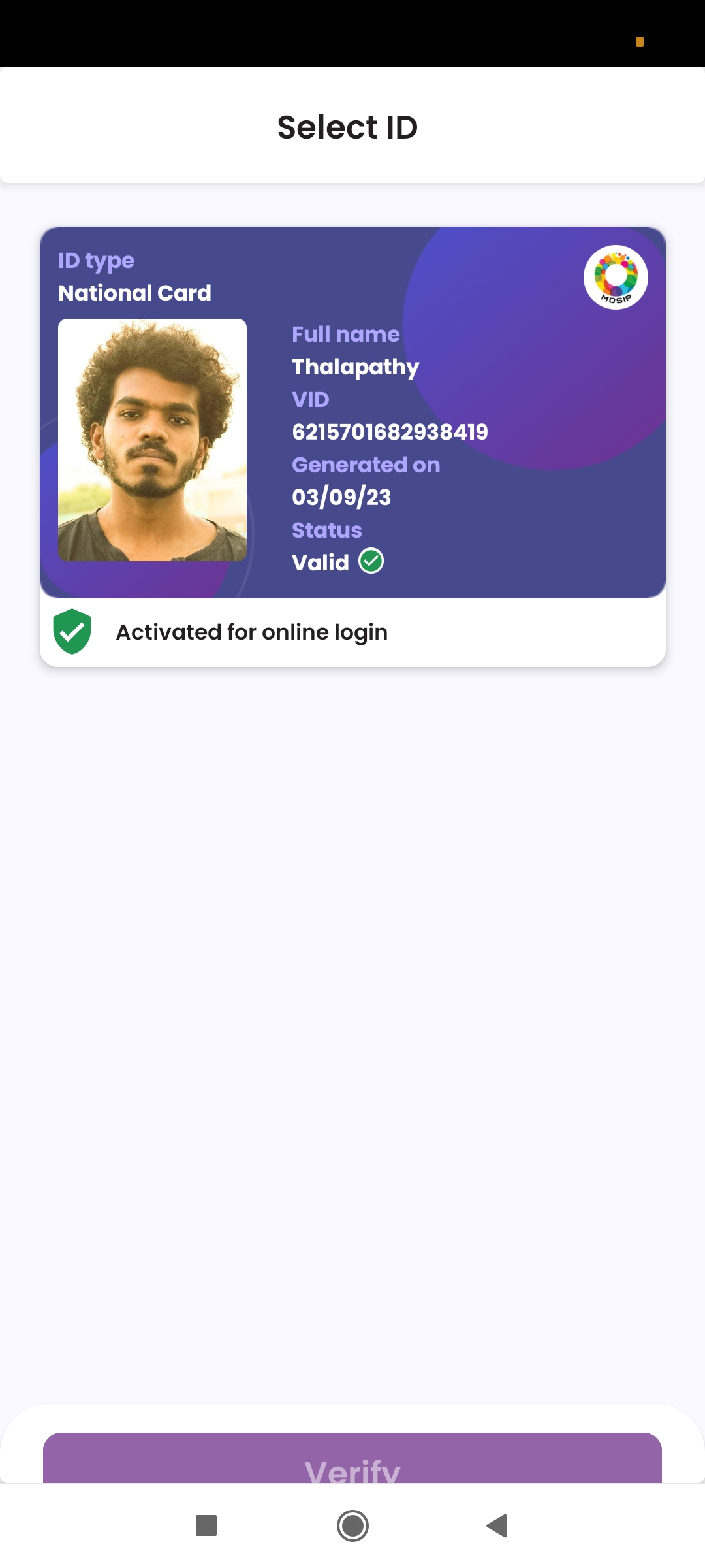 Android - Button are not aligned properly in purple APK · Issue #631 · mosip/inji-wallet · GitHub
