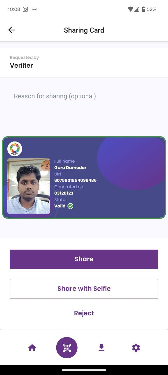 Green border missing on purple theme · Issue #635 · mosip/inji-wallet ...