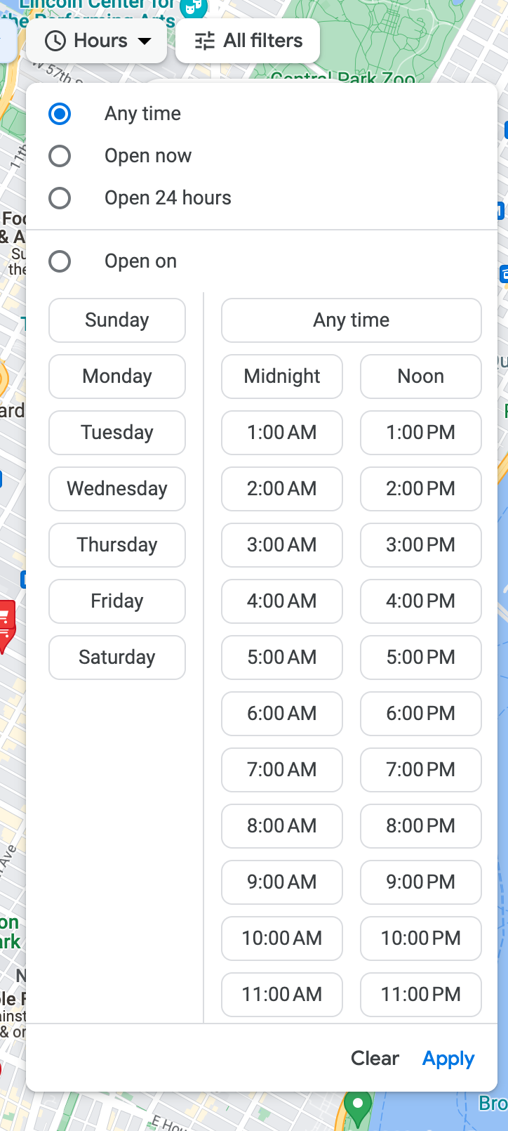 [Google Maps API] Support filtering by rating and hours · Issue #728 · serpapi/public-roadmap ...