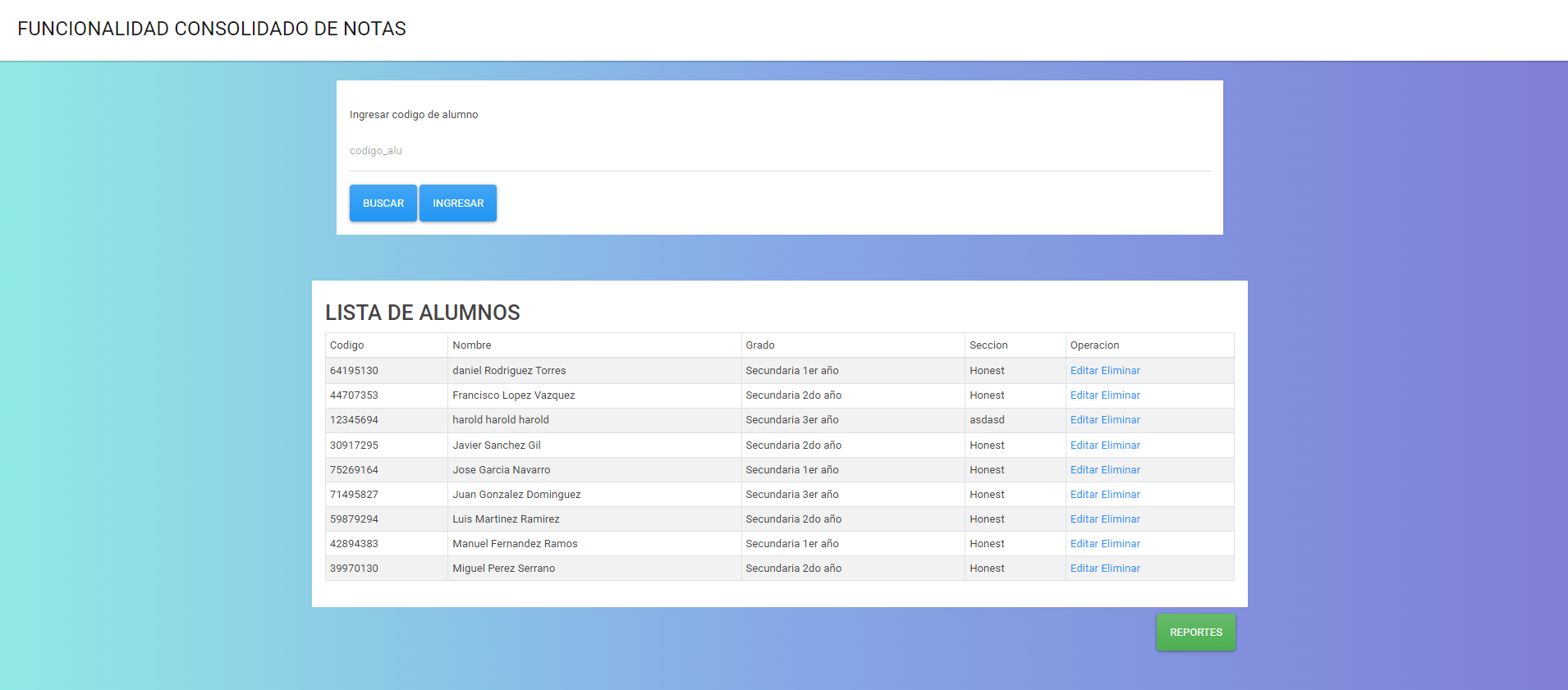 GitHub - HaroldOsorioFlores/consolidad_notas_funcionalidad