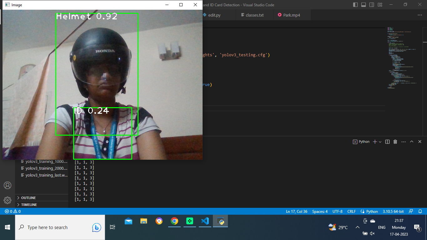 Github Hemalathat2 Helmet And Id Detection