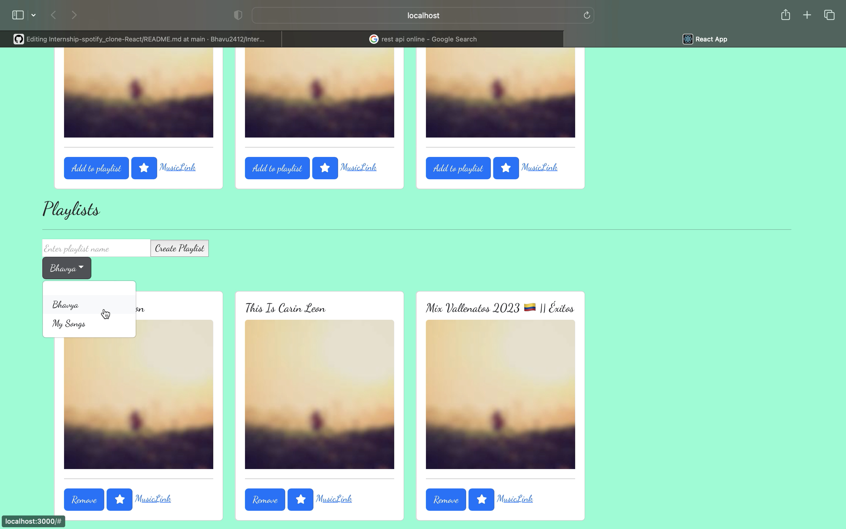 GitHub - Bhavu2412/Internship-spotify_clone-React