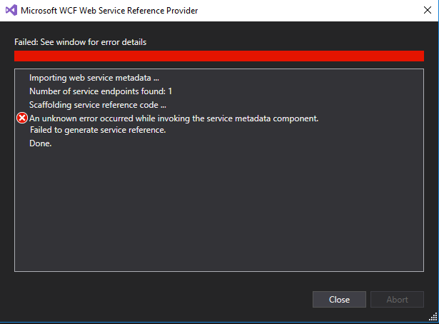 Add Connected Service Error Unknown Error Invoking Service Metadata Component · Issue 2994