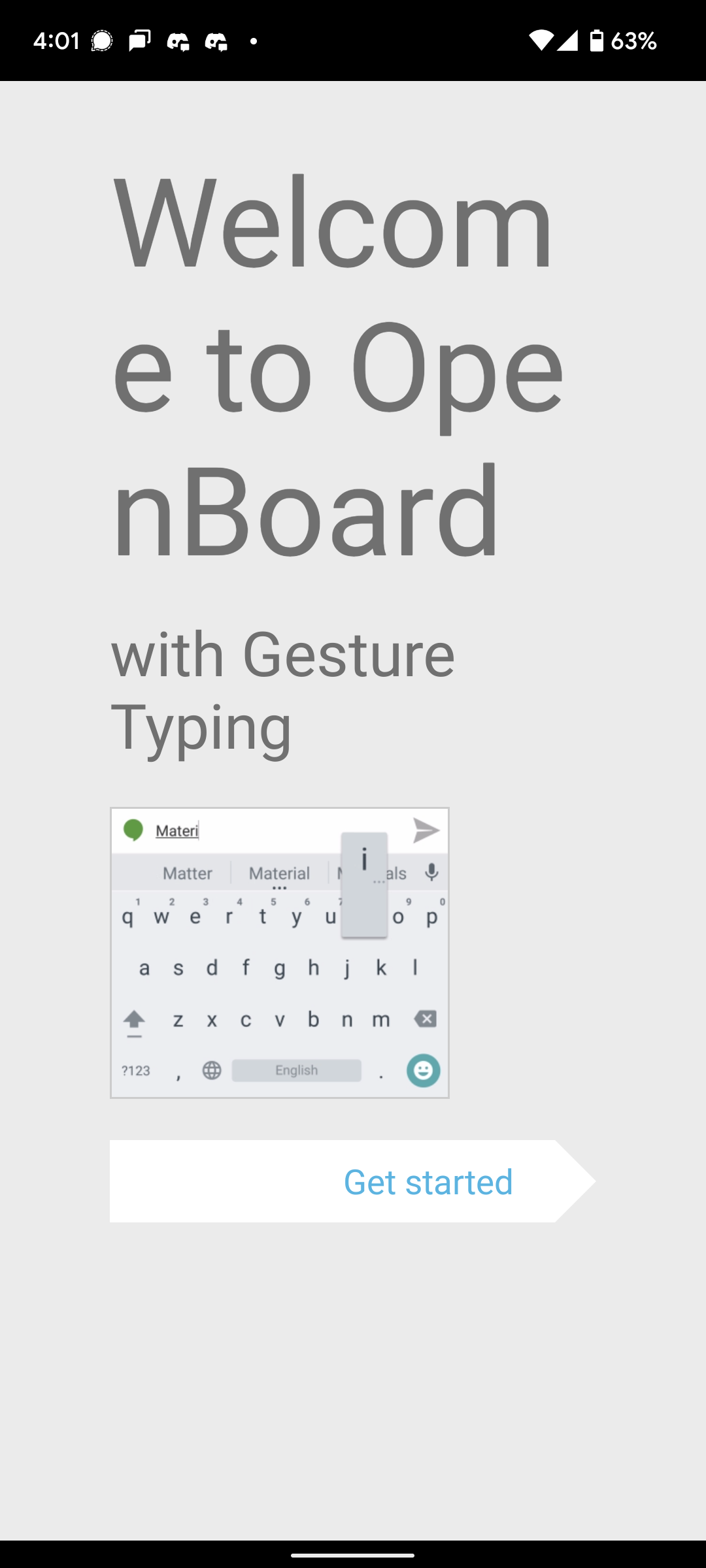 Words don't stick together on the welcome screen · Issue #485 · openboard-team/openboard · GitHub