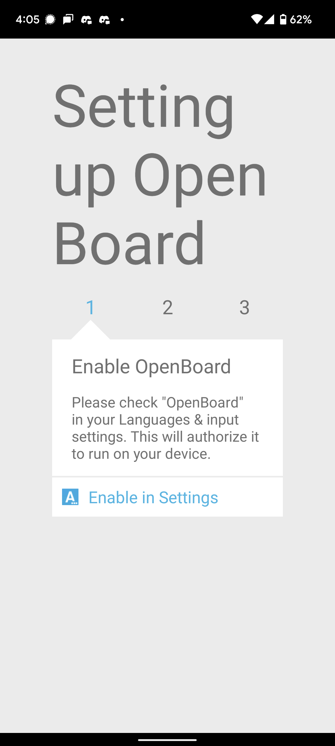 Words don't stick together on the welcome screen · Issue #485 · openboard-team/openboard · GitHub
