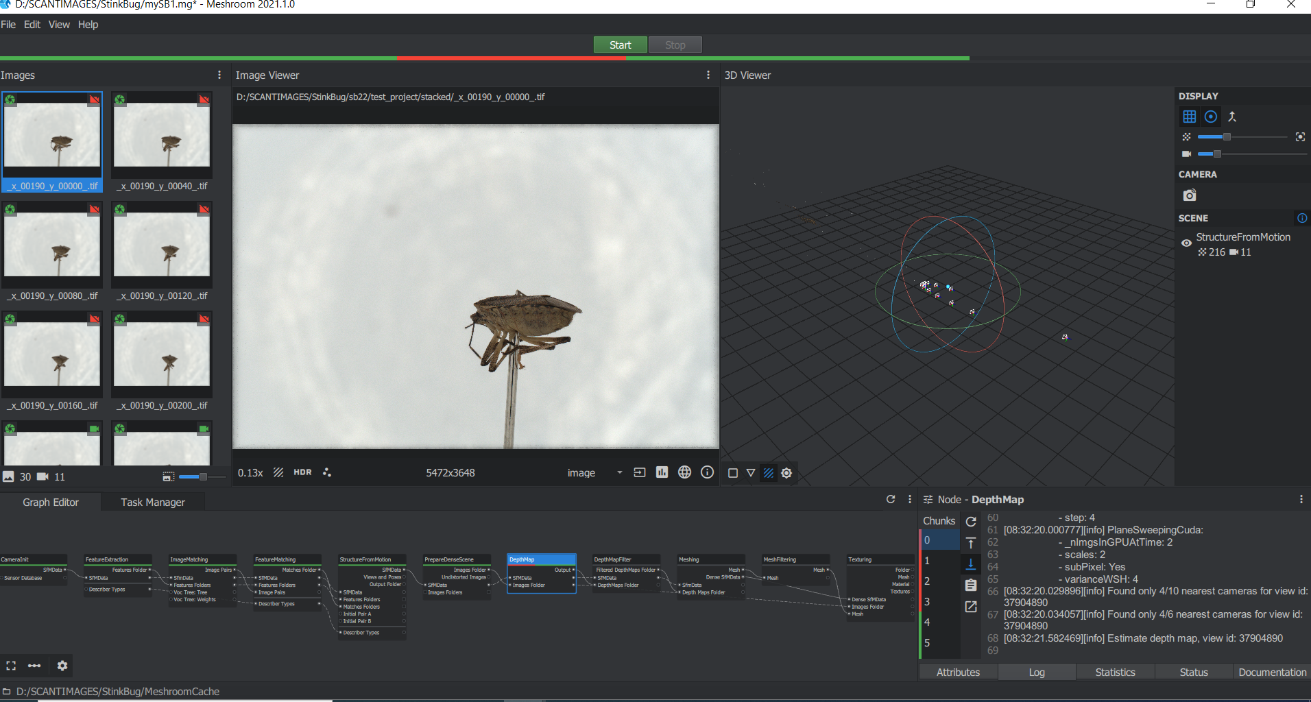Problem running Images in Meshroom.. · Issue #7 · evo-biomech/scAnt · GitHub