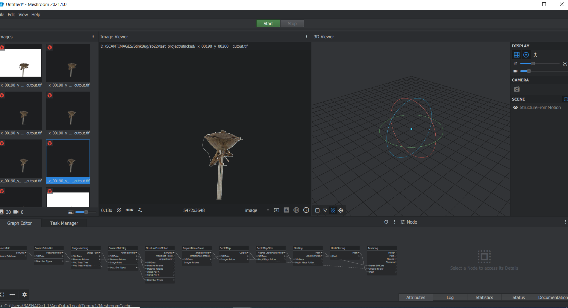 Problem running Images in Meshroom.. · Issue #7 · evo-biomech/scAnt · GitHub