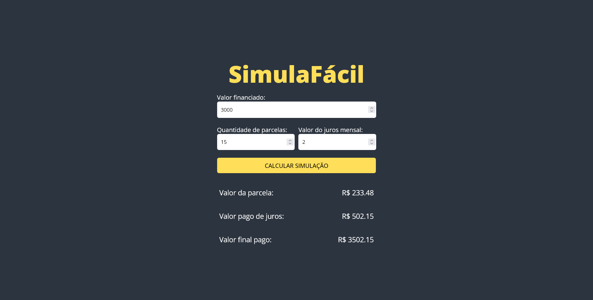 GitHub - arthurmousinho/simula_facil: Calculadora para compras com juros compostos