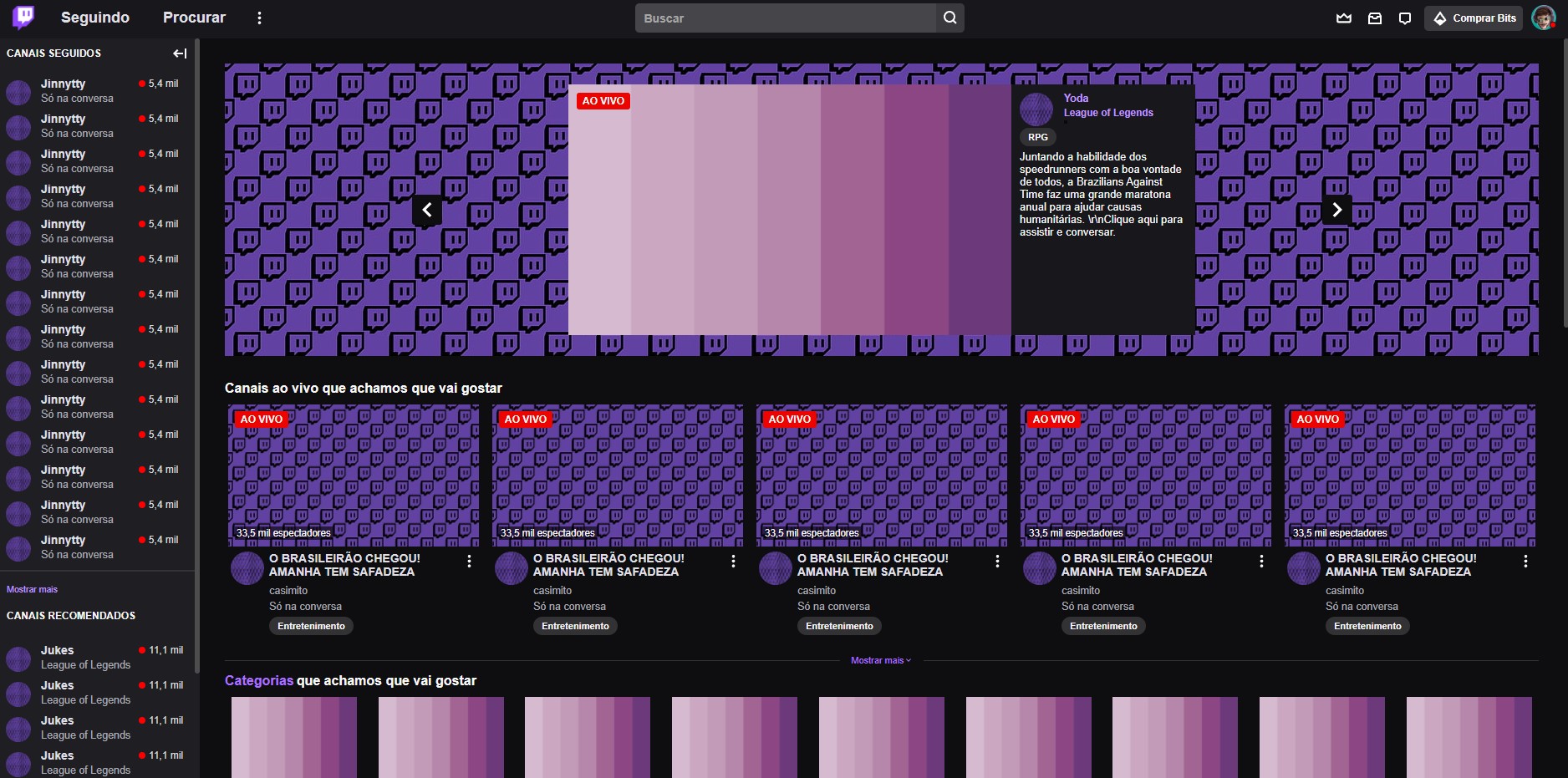 GitHub - volpatocode/twitch-app-react: A Twitch clone website developed for study purposes