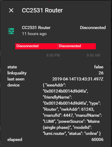 CC2530/CC2531 Router always appears as disconnected · Issue #1418 · Koenkk/zigbee2mqtt · GitHub