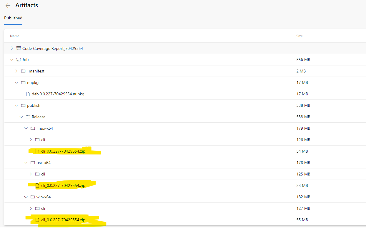 Update The Package Name That We Publish In Build Artifact From Cli To Dab · Issue 741 · Azure