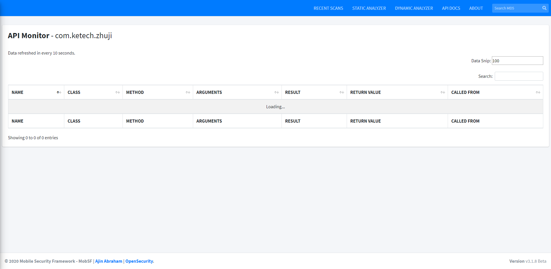 Live Api Monitor Doesn T Work · Issue 1620 · Mobsf Mobile Security Framework Mobsf · Github