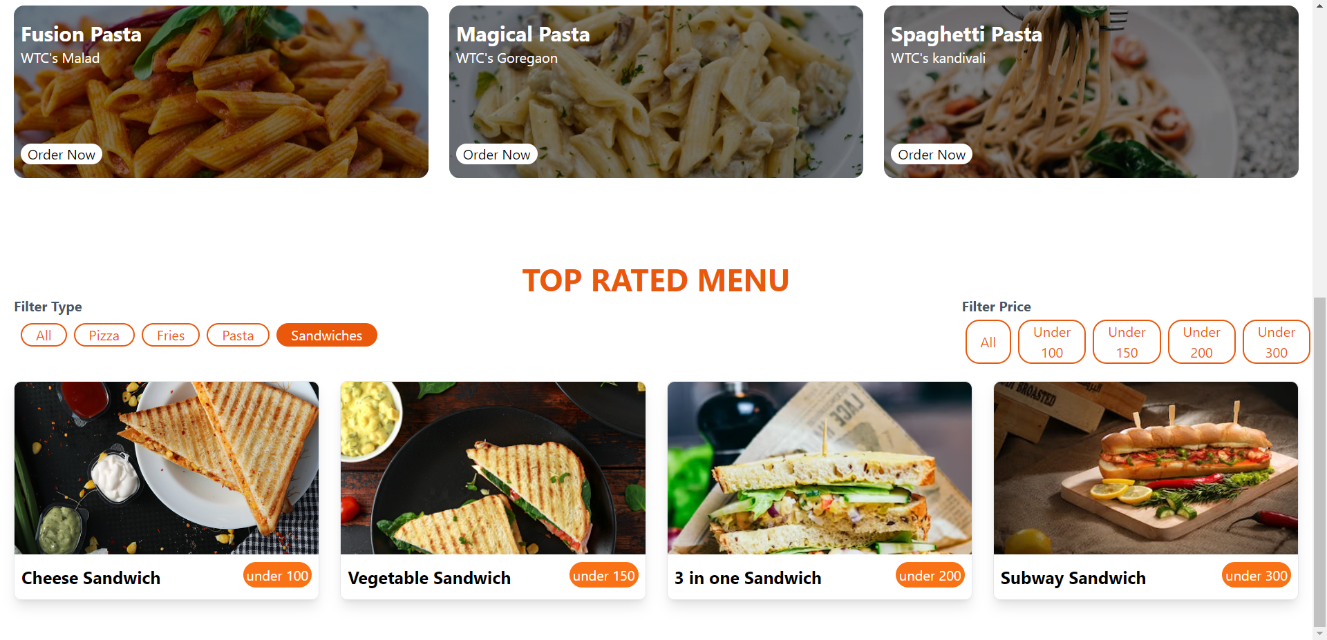 GitHub - Rhythmshah21/wtc-restaurant: Reactjs project which filters the ...