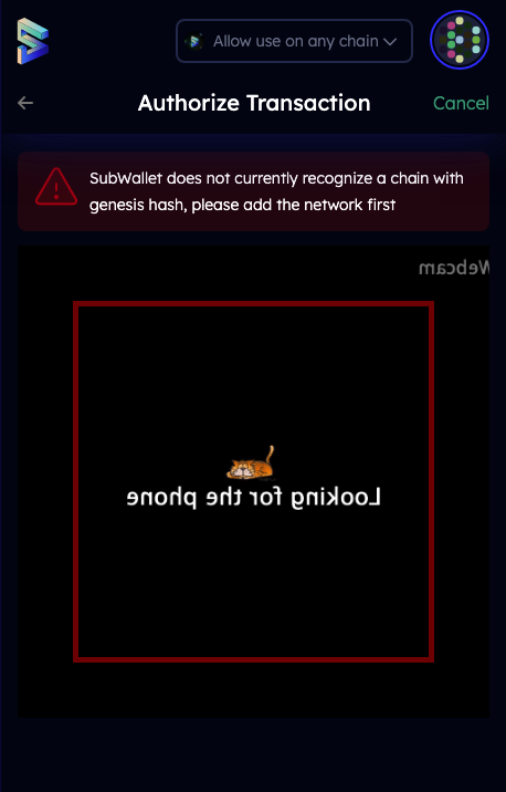 Update message when scan QR code with QR signer account in case the account does not exist ...